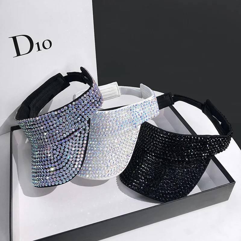 Sombrero-de-sol-con-diamantes-de-imitaci-n-para-hombre-y-mujer-visera ...