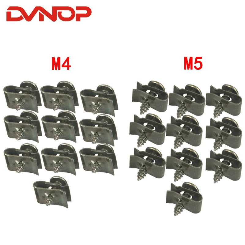 10sets/lot Motorcycle Car Spring Metal Retainer Screw U Type Car Clips ...