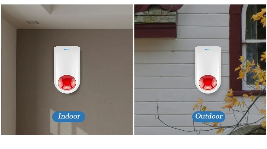 Kerui J008 Wireless Outdoor Flash Siren Waterproof Sound Strobe For ...