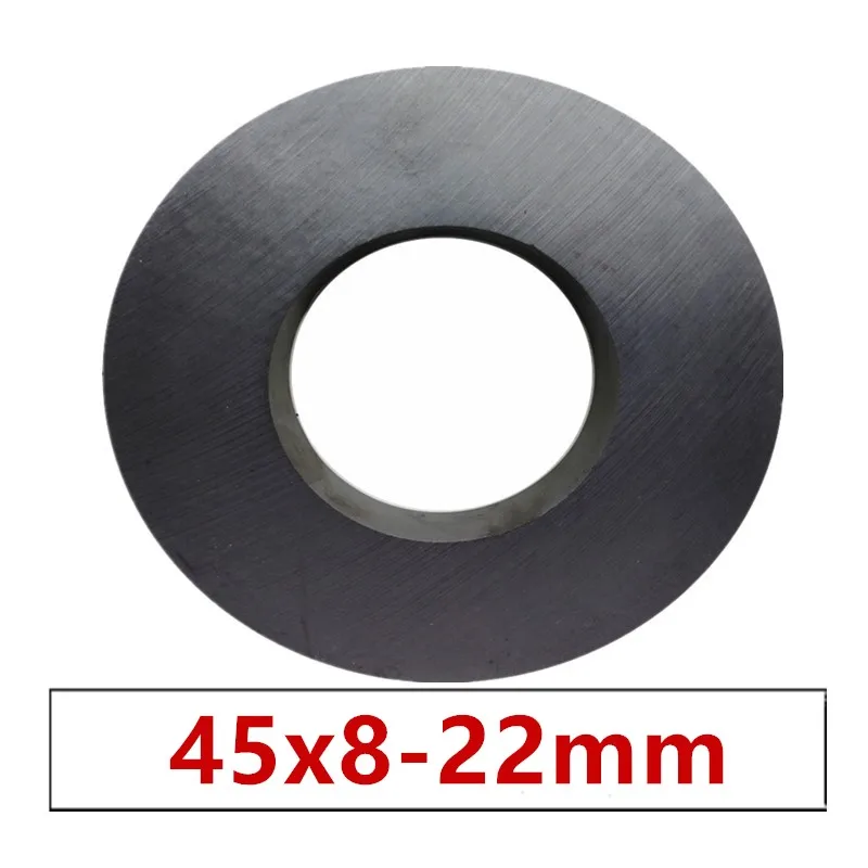 Lot de 1 à 10 aimants permanents en Ferrite, 45x8mm, avec trou de 22mm ...