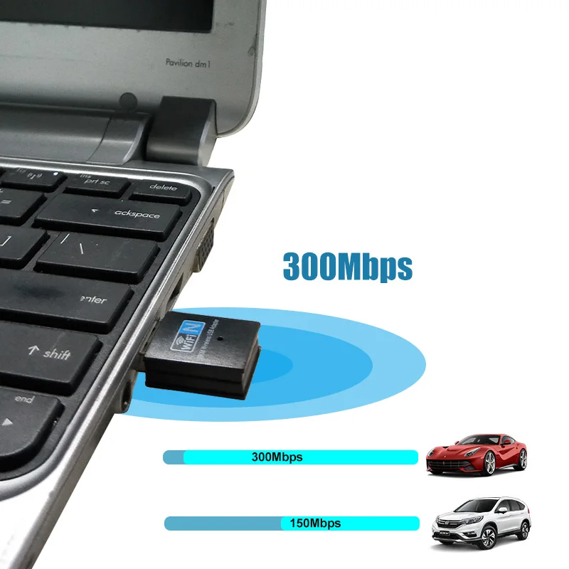 300 м usb wifi адаптер ethernet lan беспроводной 802.11n ноутбук 8192EU ...