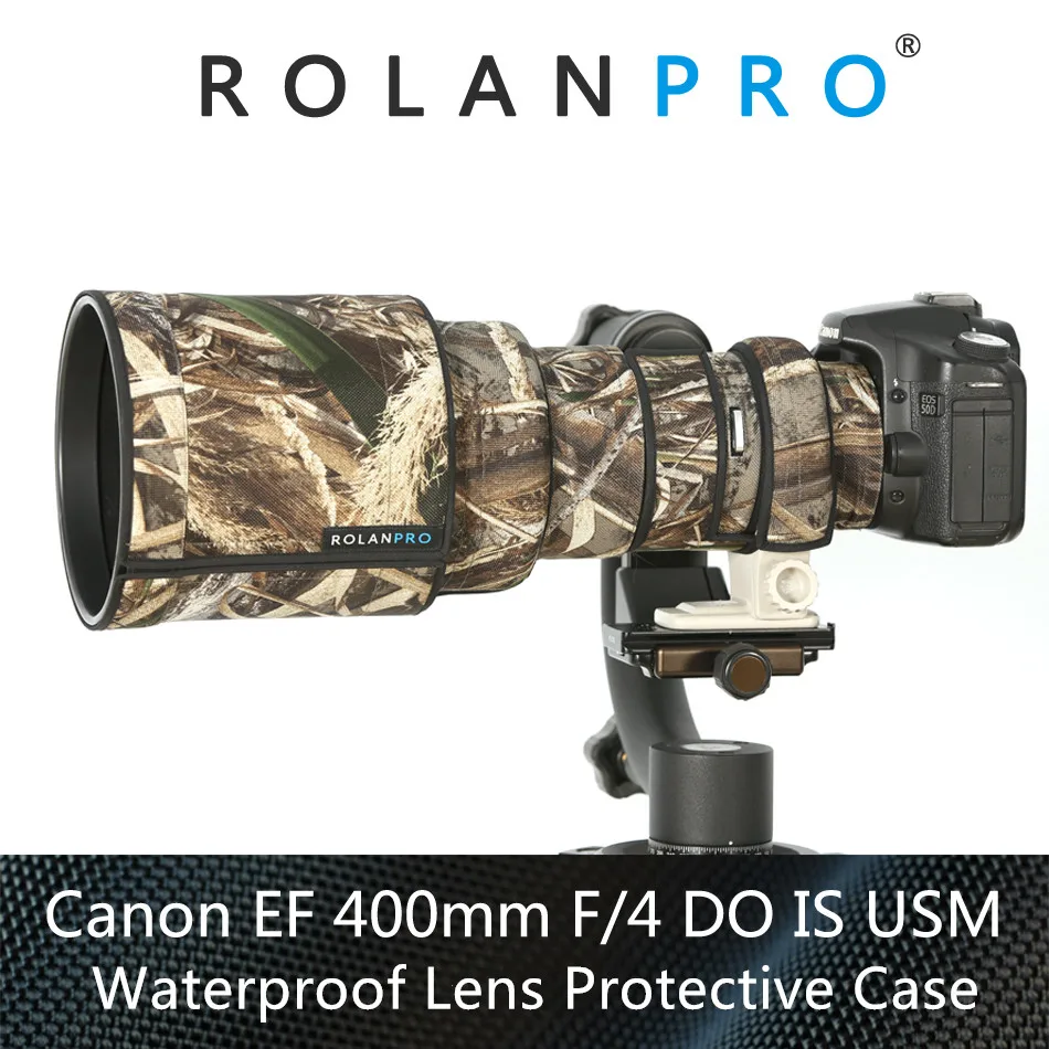 Rolanpro Lens Camouflage Coat Rain Cover For Canon Ef 400mm F/4 Do Is ...