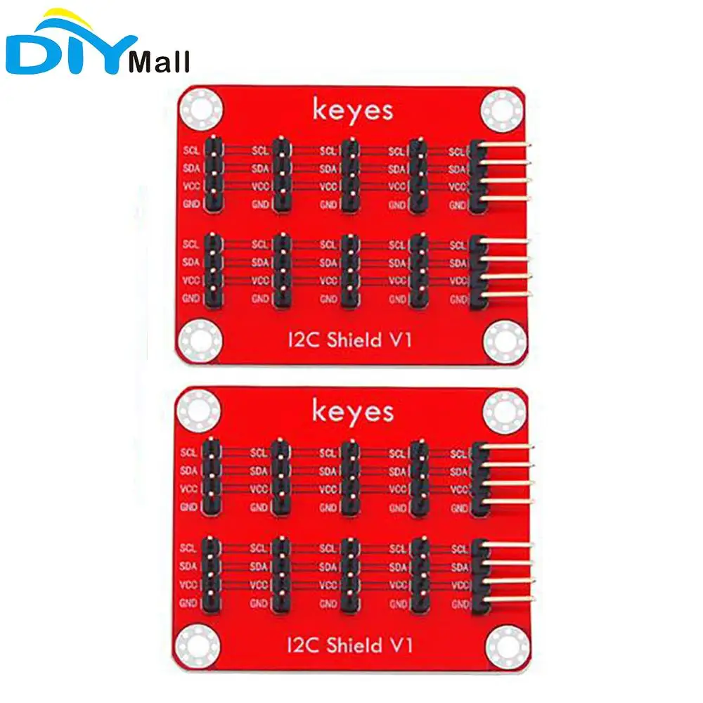Keyes IIC 인터페이스 I2C 통신 변환 실드, 아두이노, 라즈베리 파이, 마이크로: 비트, 친환경, 2 개|홈 자동화 ...