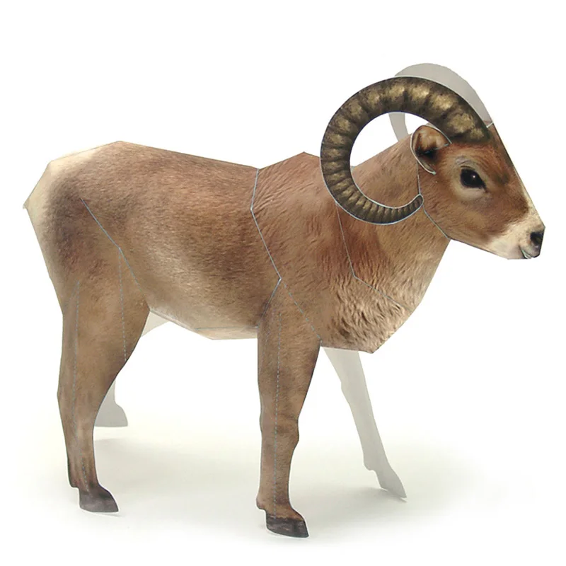 Bighorn Sheep Origami Art Paper Model Realistic Animal Mini Cute 3D ...