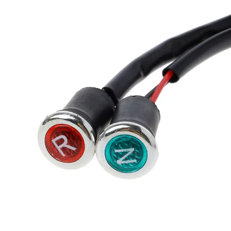 2021 New 2Pcs Neutral Reverse Motorcycle N/R Light Indicator ATV Light ...