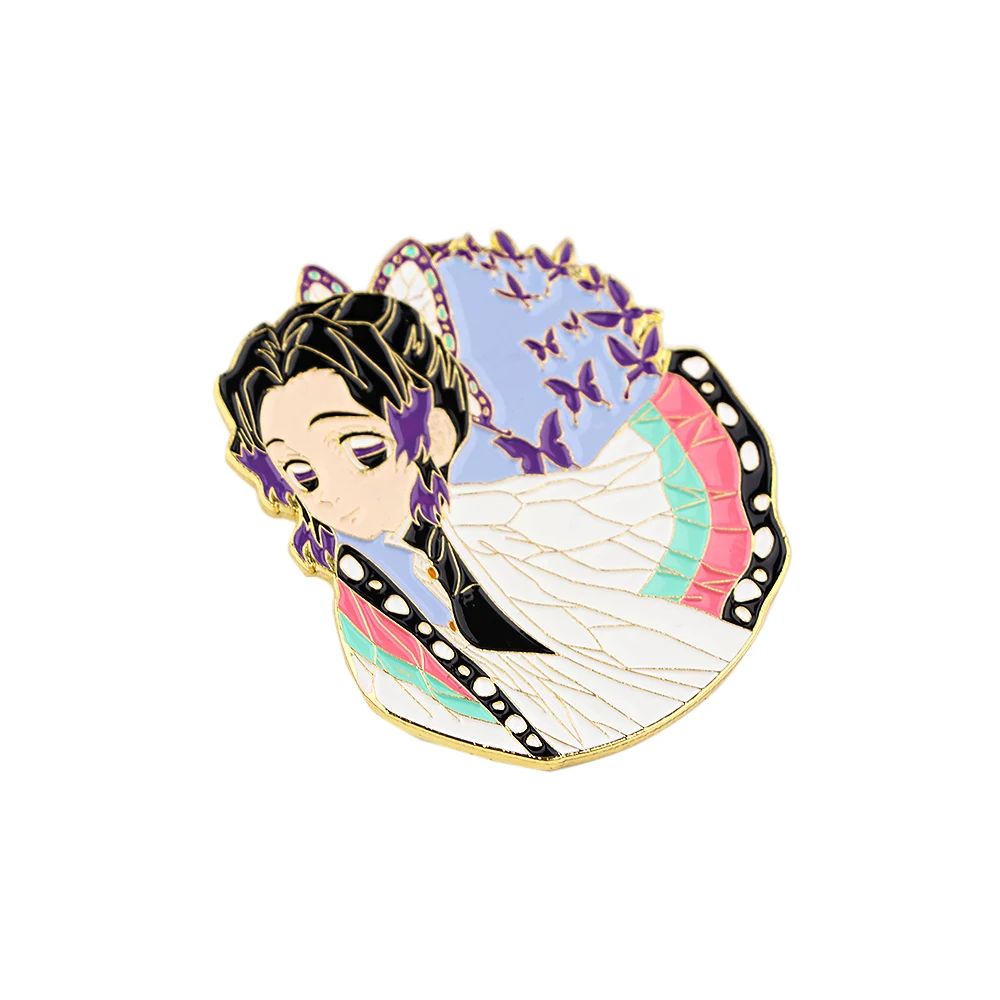 Dz1876 Demon Slayer Japanese Anime Icons Enamel Pins