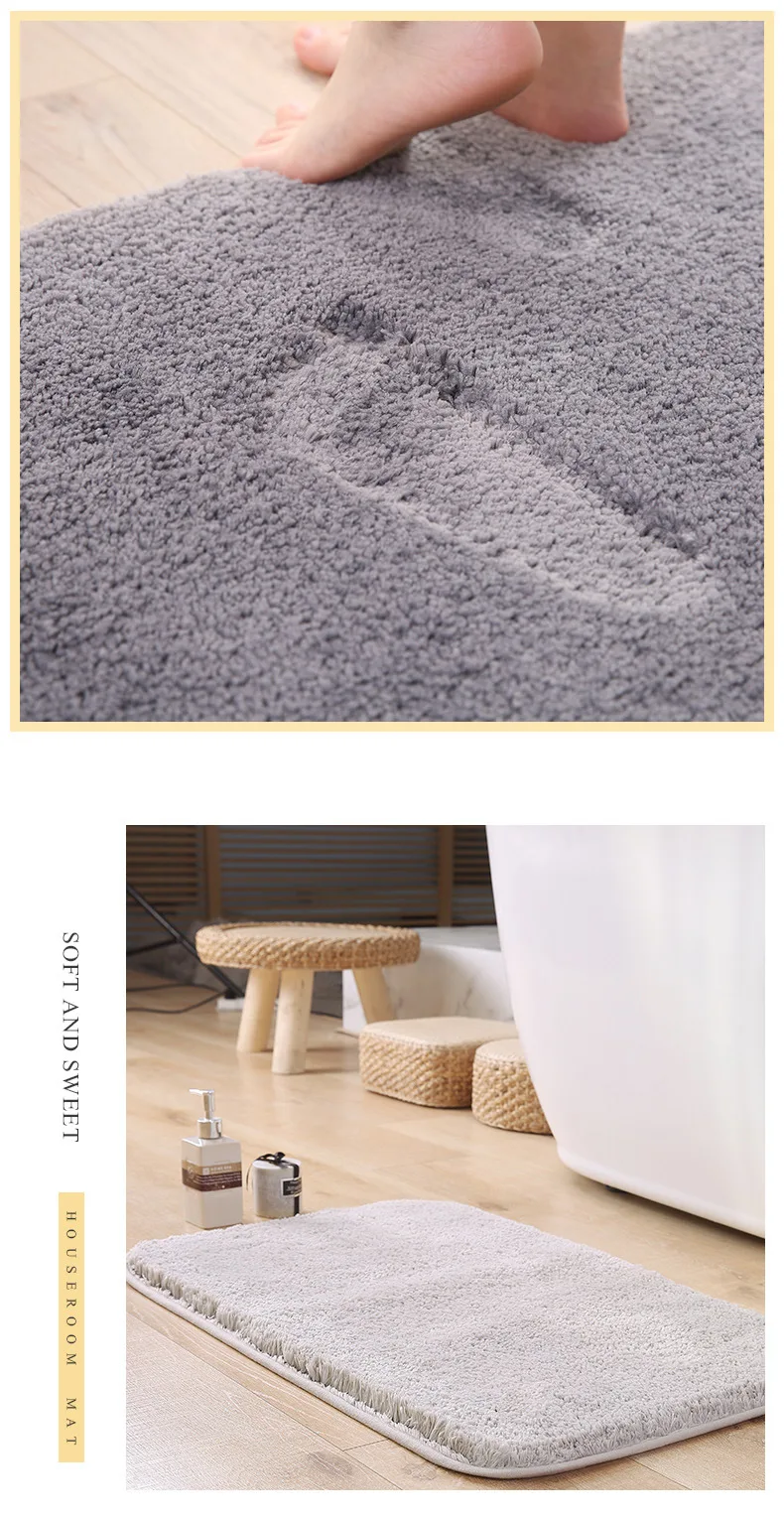 Tapis de Bain,Tapis de sol absorbant l'eau de haute qualité tapis de ...
