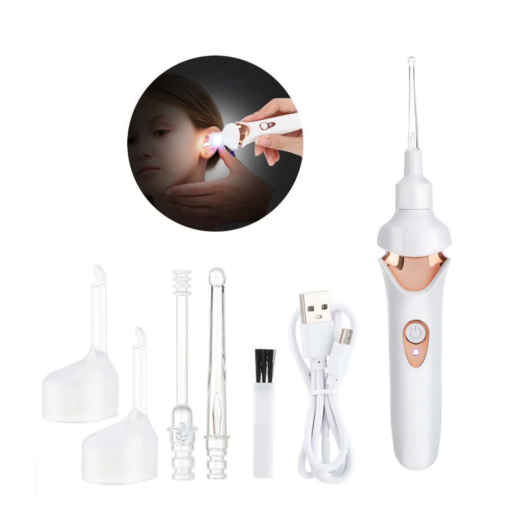 Electric Ear Suction Set Visual Luminous Ear Pick for Children Baby Ear ...