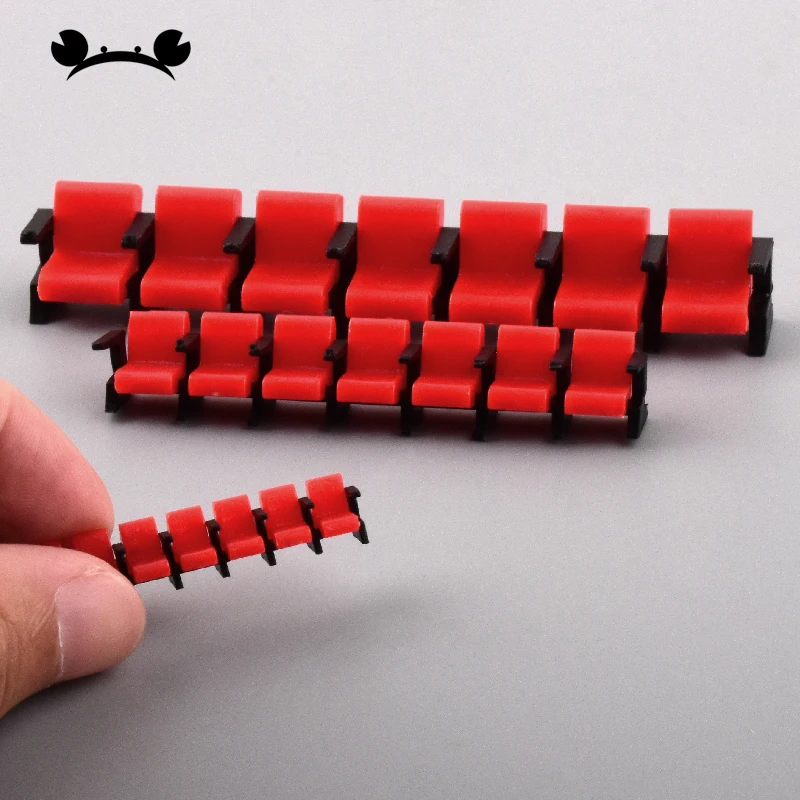 2 Sets(14 Chairs) Scale Model Cinema Chairs 1/50 1/75 1/100 Scale ...