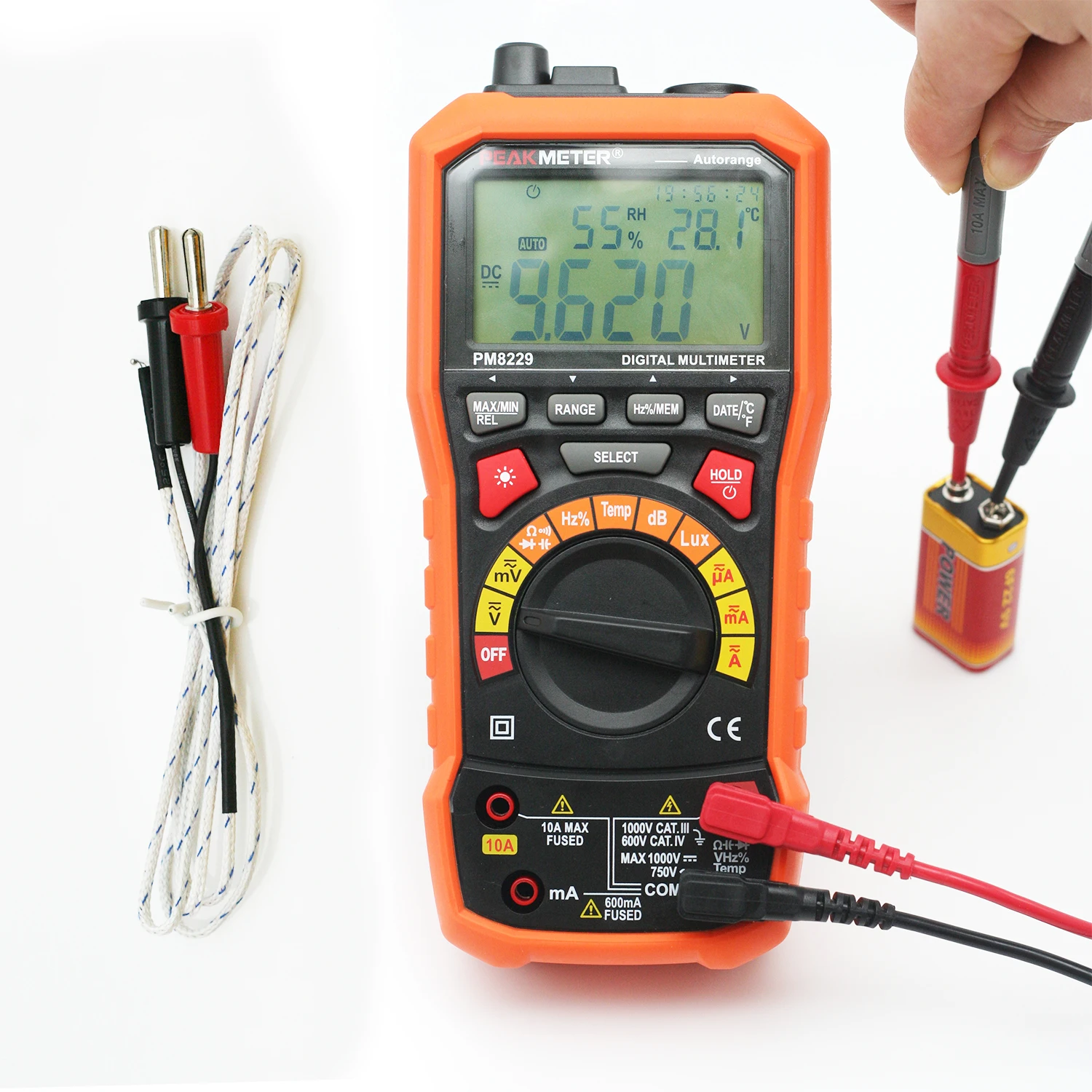 PEAKMETER PM8229 5 in 1 Auto Digital Multimeter With Multi-function Lux ...
