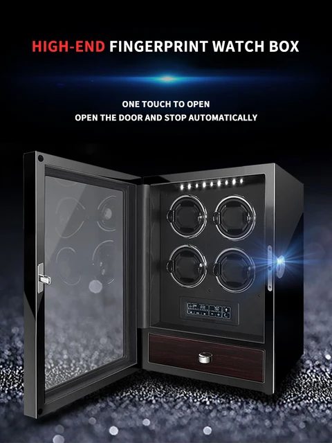 Watch Winder Luxury Automatic Watches Safe Box with Mabuchi Motor LCD ...