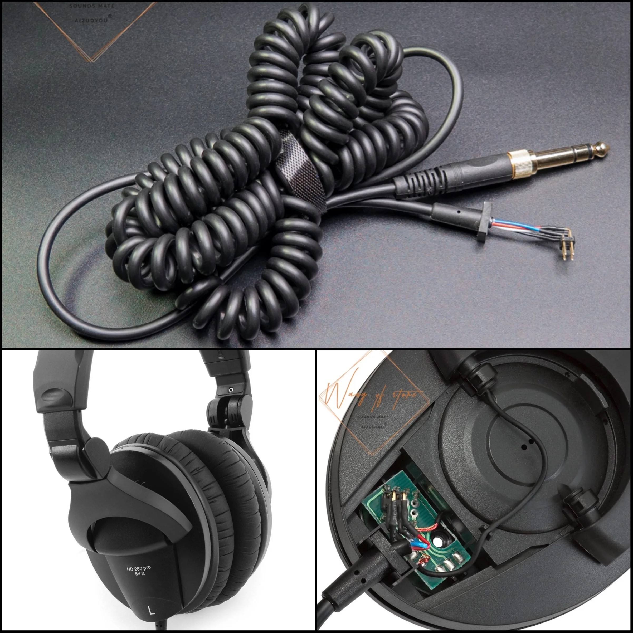 MAIN-CABLE-COILED-3-5MM-STRAIGHT-JACK-FOR-SENNHEISER-HD280PRO-HD280-13 ...