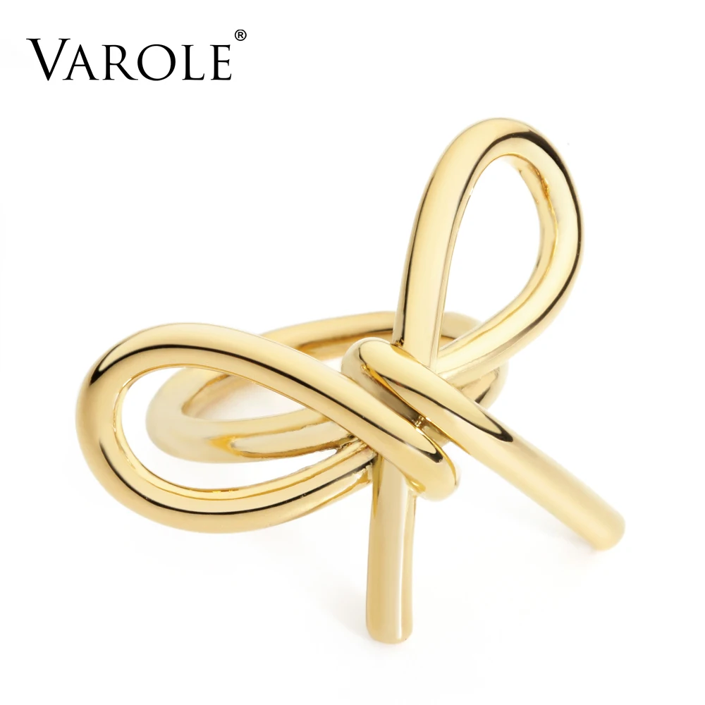 VAROLE-Elegant-Bowknot-of-Lines-Rings-For-Women-infinity-Rings-Unique ...