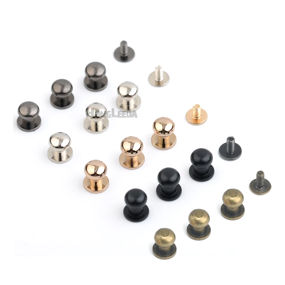 DIY-50sets-lot-8-9-10mm-big-metal-brass-screw-rivets-knob-leather-craft ...