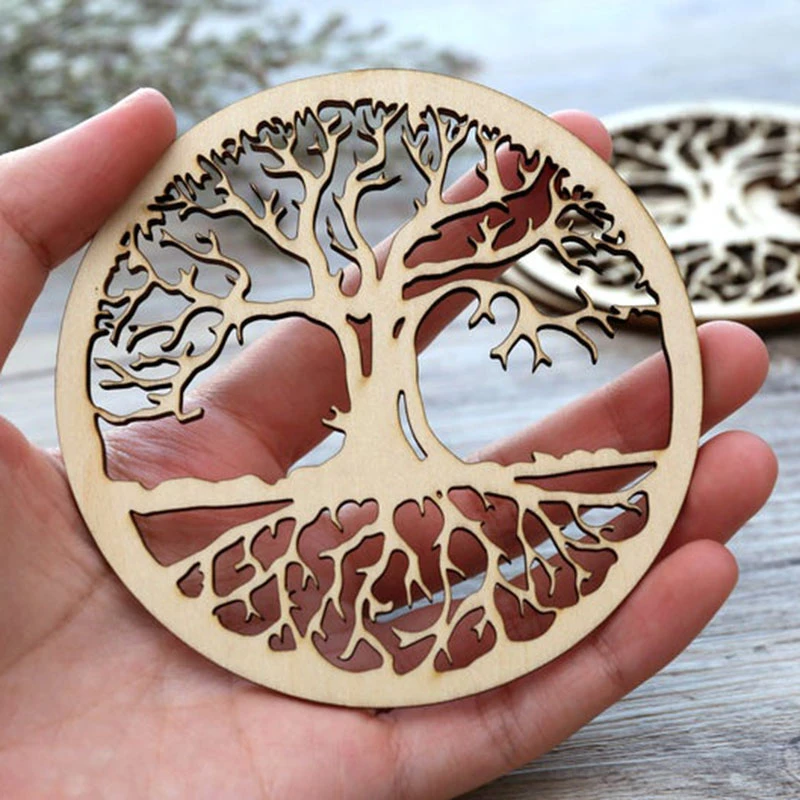 Tree of Life Wood Coaster, Tree shape for scrapbooking, DIY Crafting ...