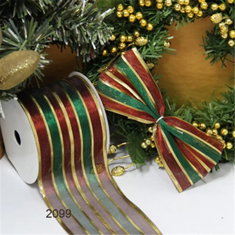 Wired Edge Ribbon Red and Gold Wired Christmas Ribbon Hat Making & Hair ...