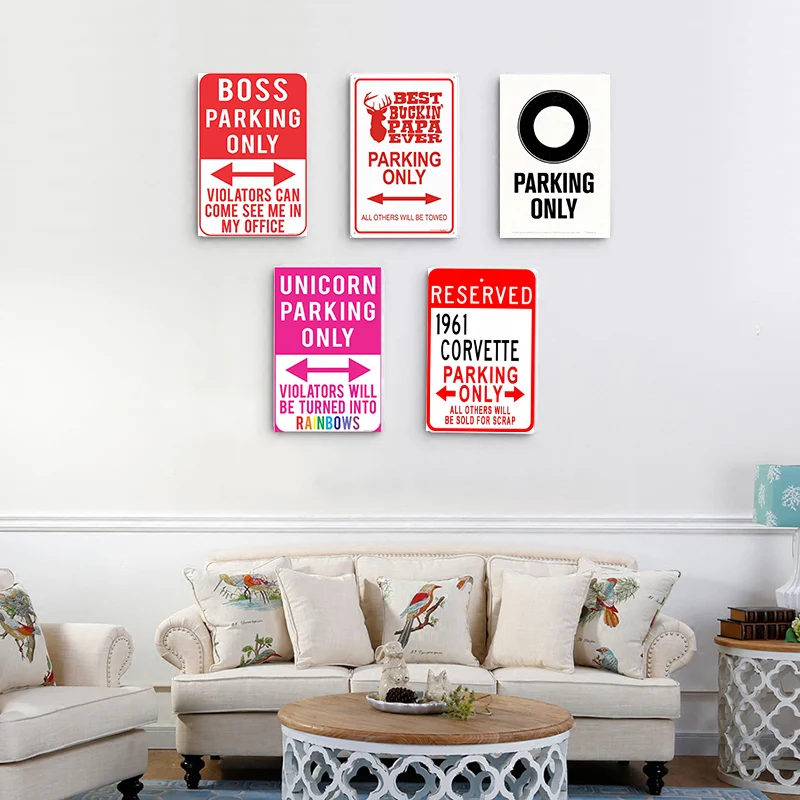 Boss-Parking-Only-Vintage-Tin-Sign-Bar-Pub-Home-Wall-Decor-Retro-Metal ...