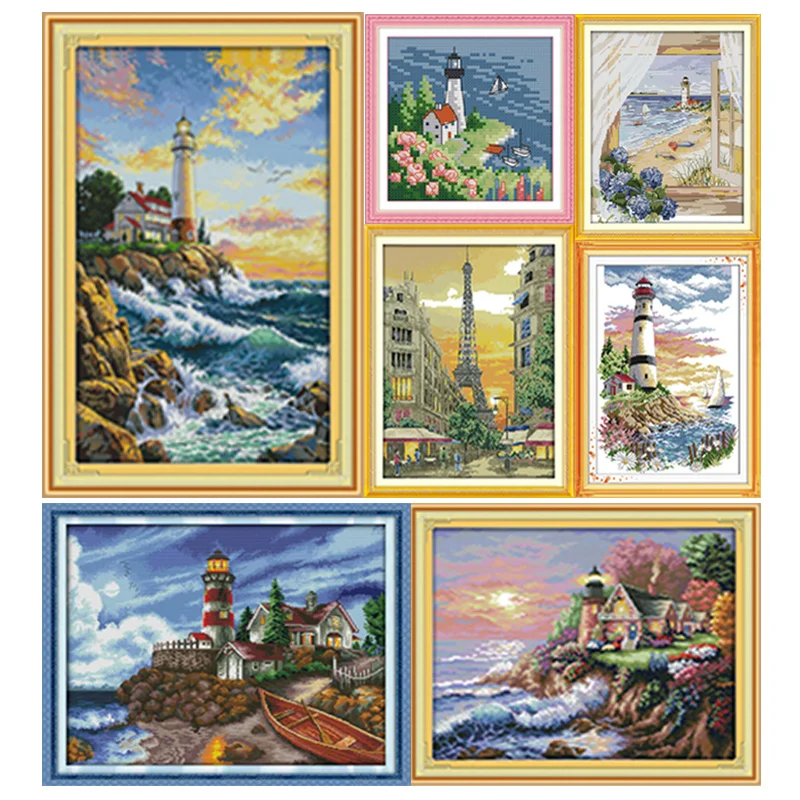 Lighthouse Cross Stitch Patterns Free | Lighthouse Counted Cross Stitch ...
