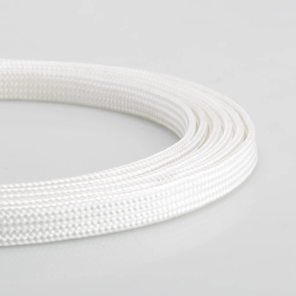 5M-XW66-Pure-White-soft-cotton-Nylon-Cable-Sleeves-RCA-XLR-Interconnect ...