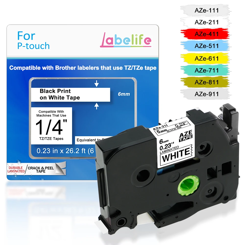 Labelife-Cinta-de-TZe-211-tze211-6mm-TZe211-TZ211-TZe-211-Compatible ...