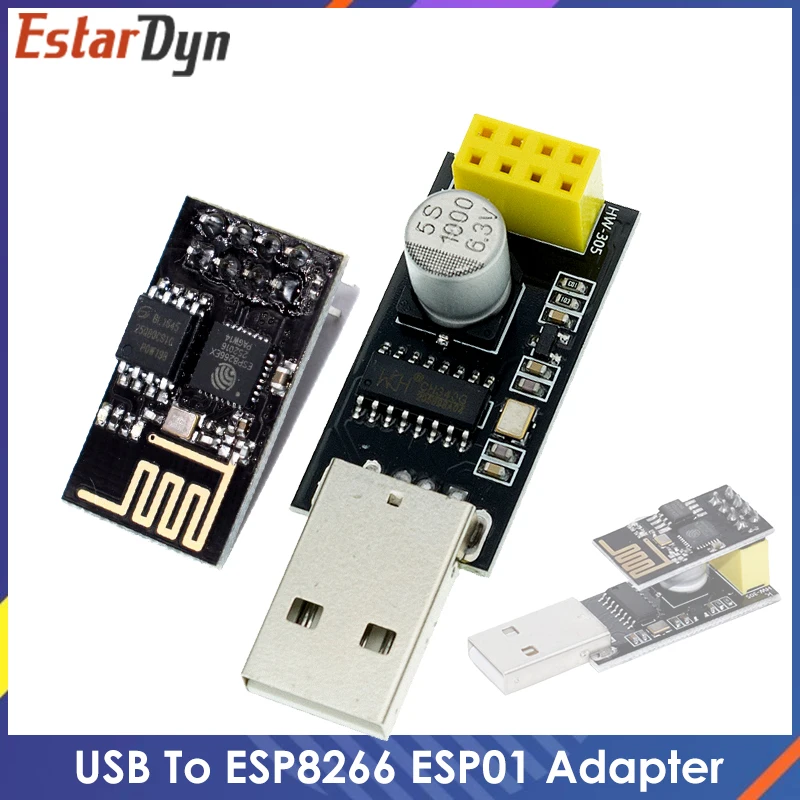 ESP01 Programmer Adapter UART GPIO0 ESP-01 Adaptater ESP8266 CH340G USB to ESP8266 Serial ...