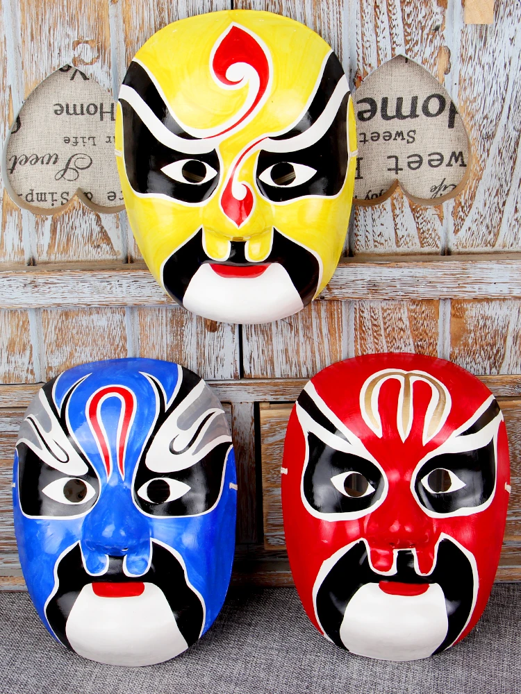 Sichuan opera face changing props pulp Peking opera facial makeup mask ...