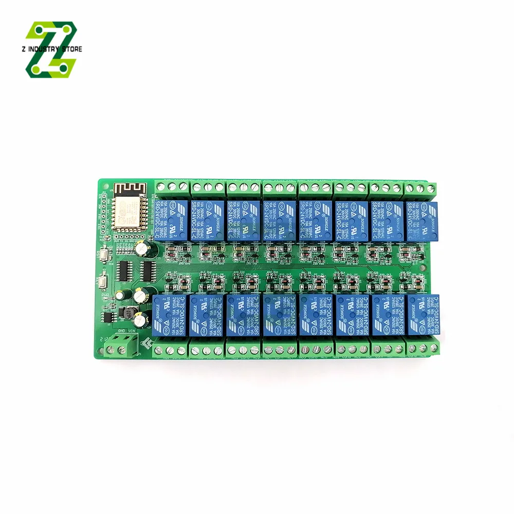 Dc 5V 12V 24V Esp8266 Esp-12F 16 Channel Relay Bord Module Wifi Modulvezérlő Relé – FIXO.hu