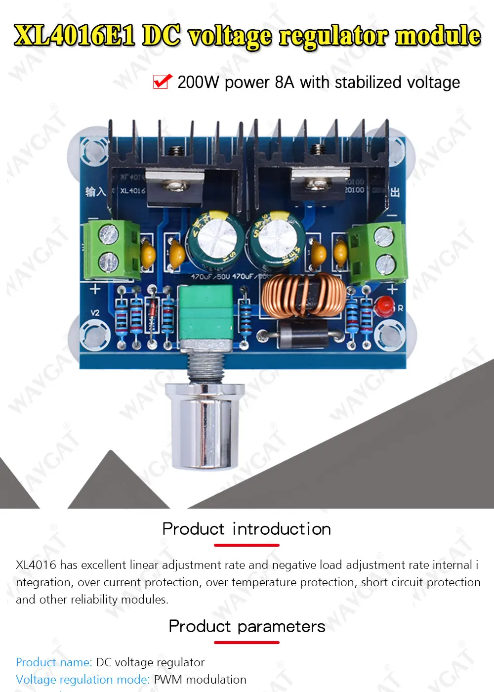 XH-M401 DC-DC Step Down Buck Converter Power Supply Module XL4016E1 PW