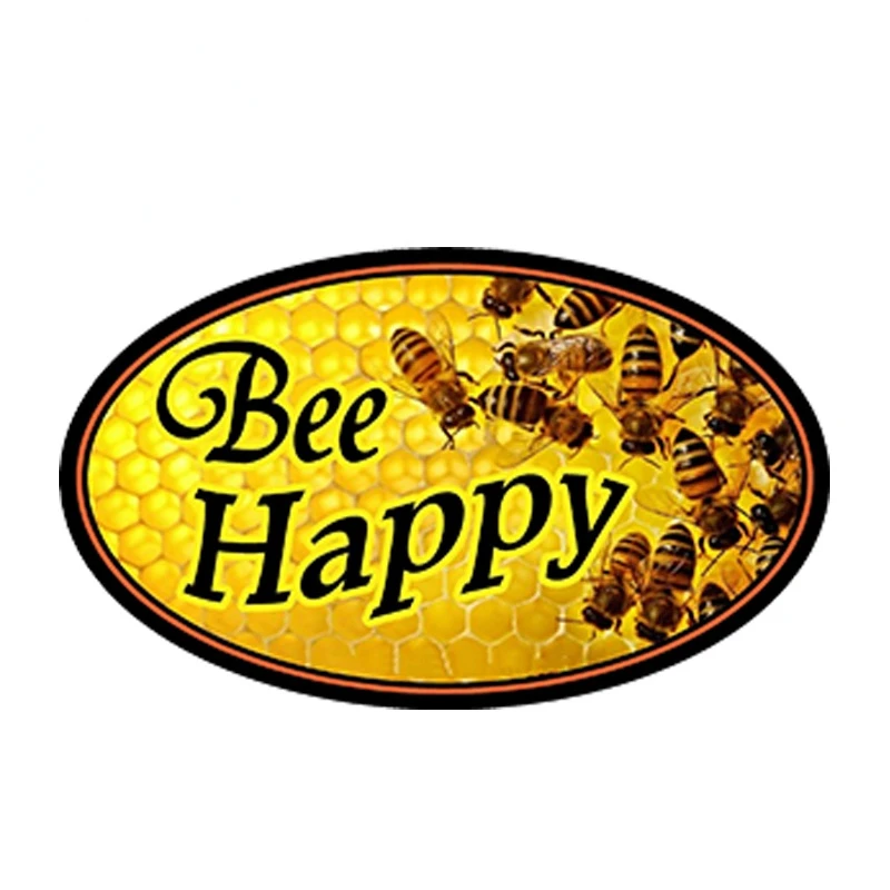 Personalized Car Styling Bee Happy Decal Car Sticker Beekeeping Skep ...