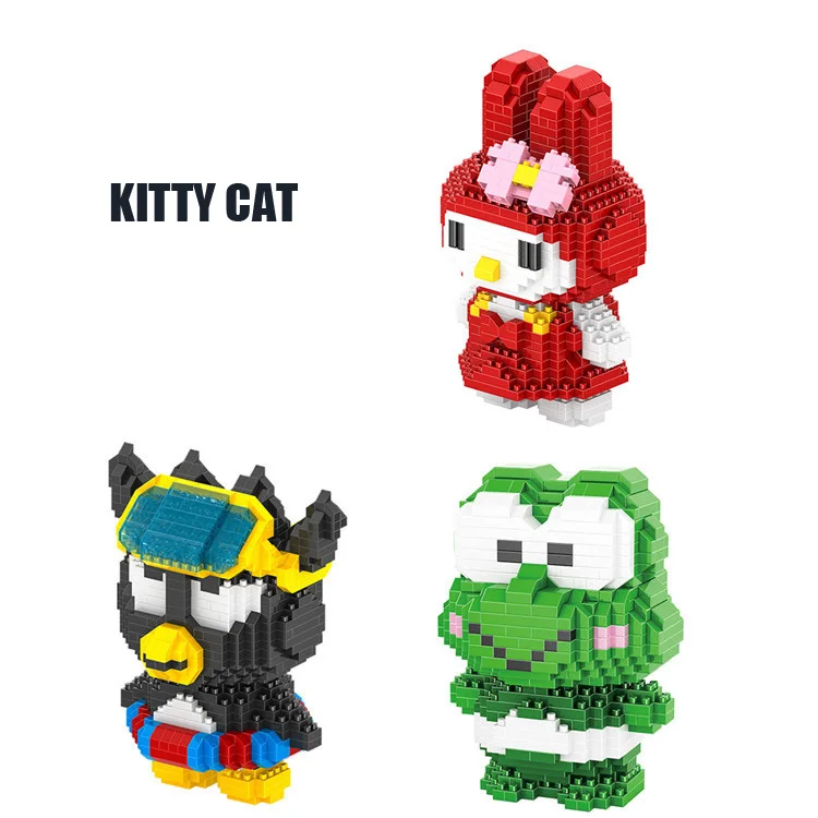 Classic japan cartoon image Kitty micro diamond building block kt cat ...