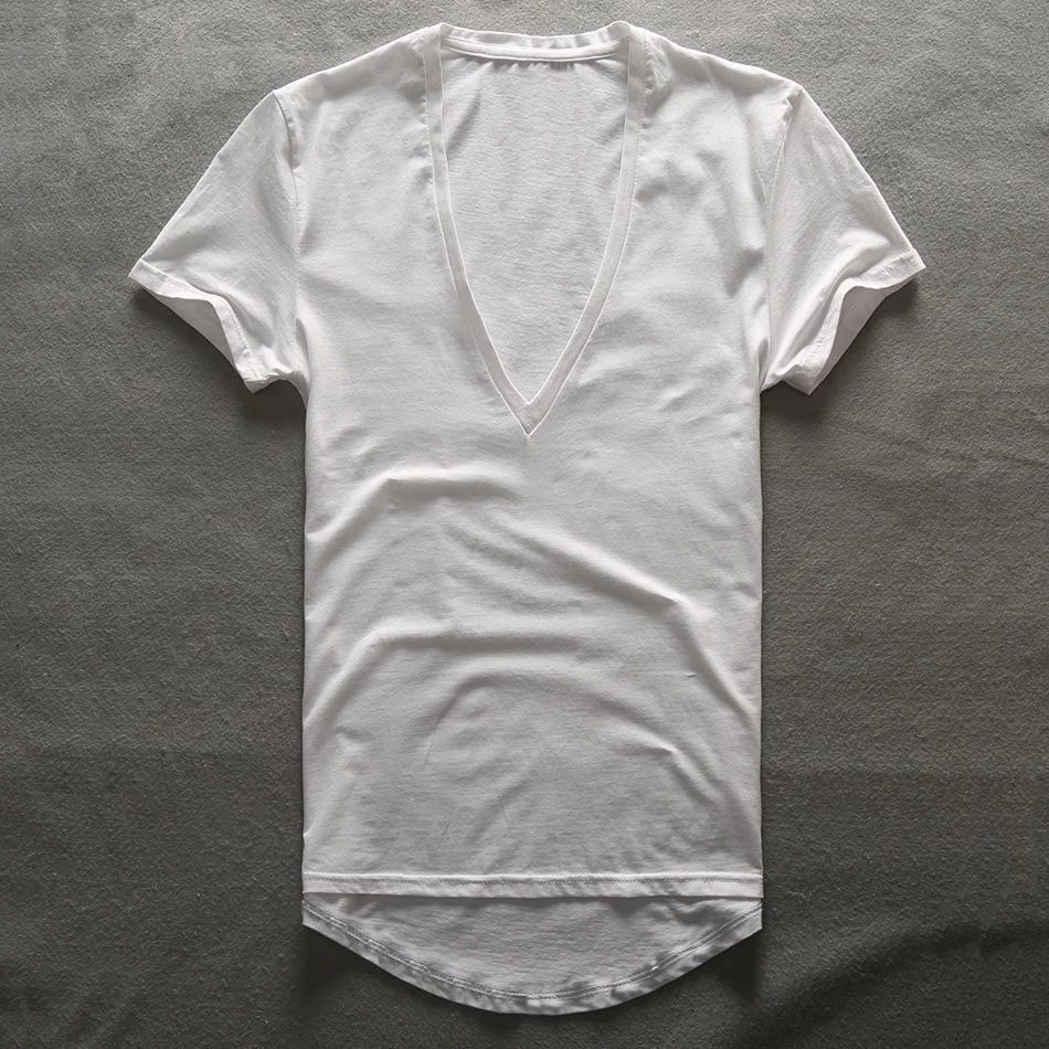 Zecmos Deep V Neck T-shirt Men Plain V-neck T Shirts For Men 2017 ...