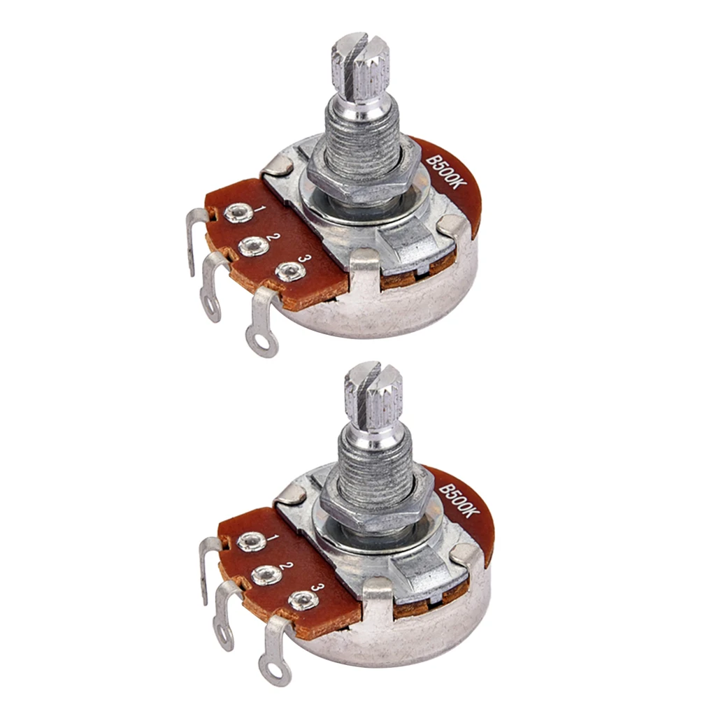 2x Alpha B500k Potentiometer Pots 18mm Shaft Replacement For Electric ...