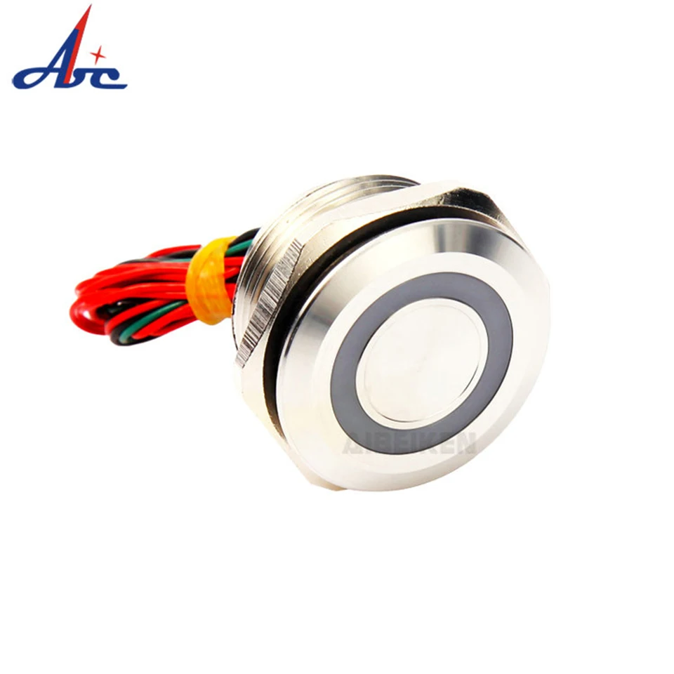 30mm 2A Piezo Switch Chamfer Round Head Push Button Switch Waterproof ...