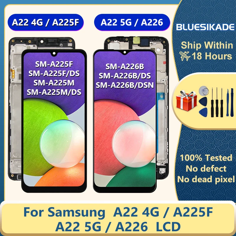 For-Samsung-Galaxy-A22-4G-A225-LCD-SM-A225F-DS-Display-A225F-DS-For ...