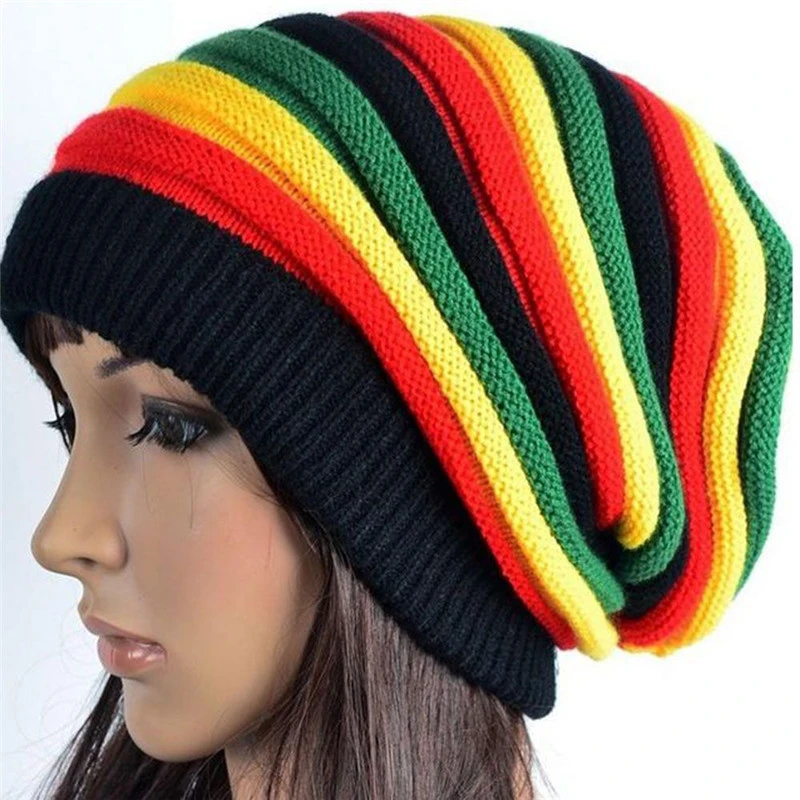 Jamaica Reggae Gorro Rasta Style Cappello Hip Pop Men's Winter Hats ...