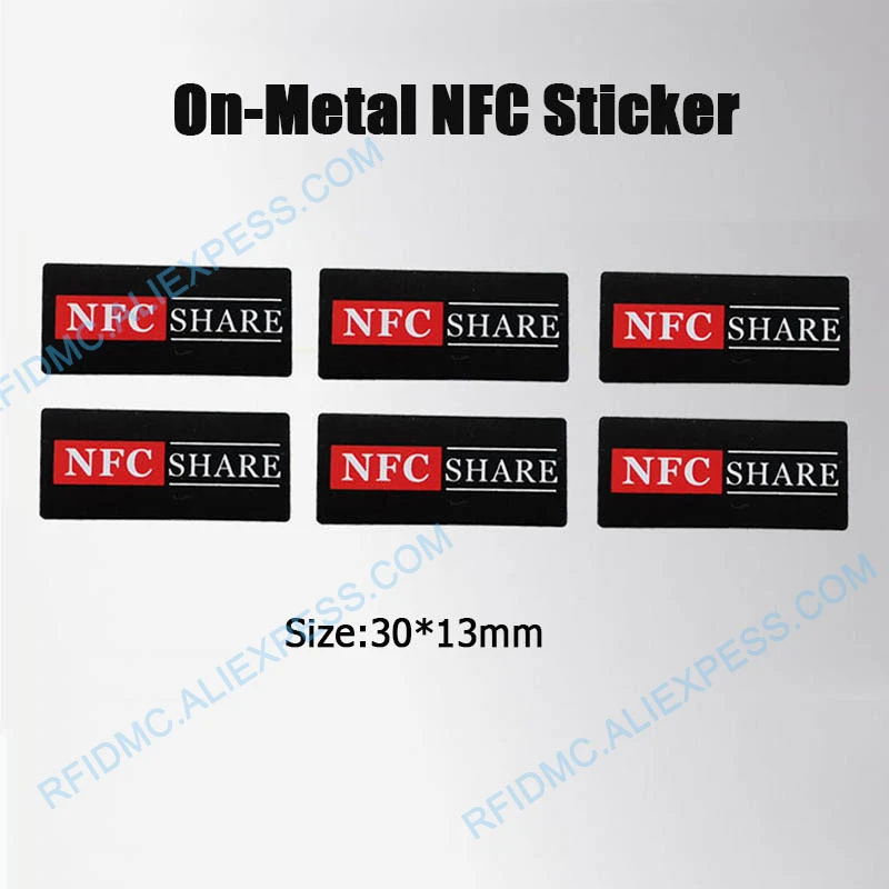 On Metal NFC NTAG213 Sticker Anti Metal Tag 6 Pieces NFC Sticker|Access ...