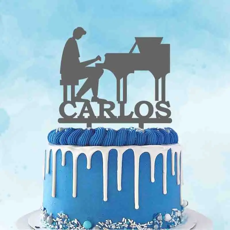 Food & Fermenting Piano topper Piano decoration Pianist cake topper ...