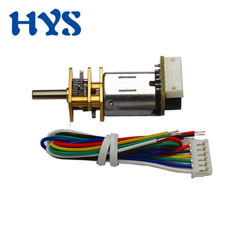 HYS DC 3V 6V 12V Encoder Gear Motor DC12 volt 39-3000rpm Electric Mini ...