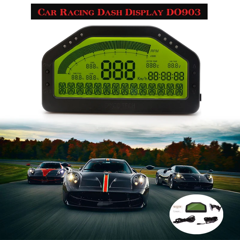 まとめ買いでお得 9000RPM Race Display OBD2 BluetoothダッシュボードLCDゲージメーターObdii規格に準拠 ...