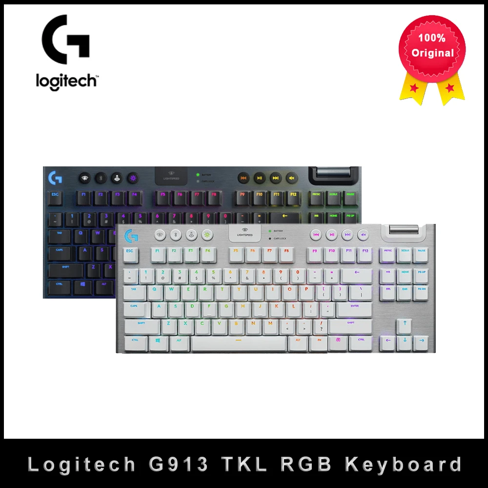 Logitech-g913-wireless-RGB-backlit-mechanical-keyboard-87-red-axis ...