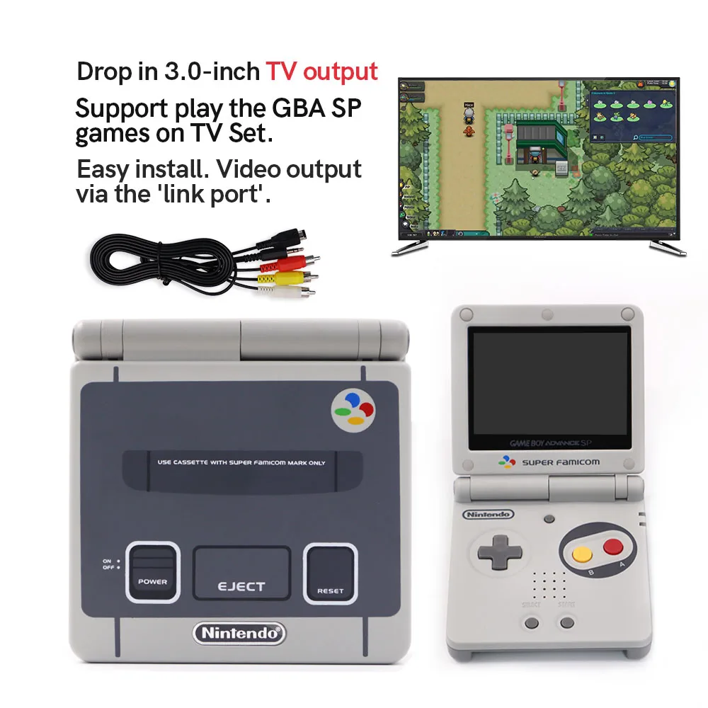 TV Version GBA SP 3 0 Original Size IPS LCD For Gameboy ADVANCE SP TV