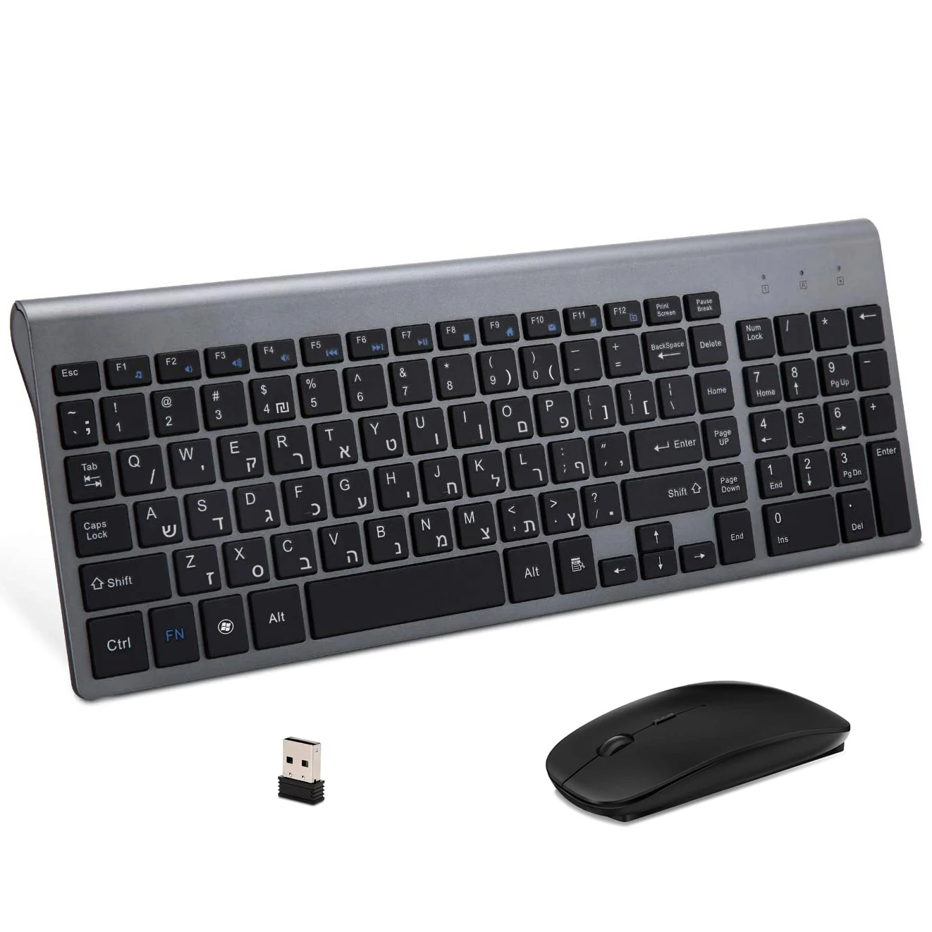Israel-Hebrew-Wireless-Keyboard-Mouse-Combos-Ultra-Thin-Multimedia-Full ...