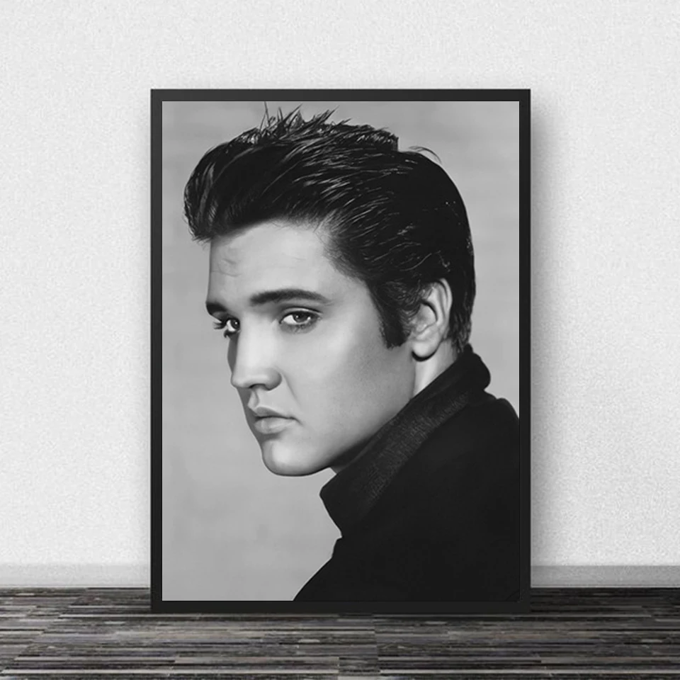 Elvis Black And White Painting
