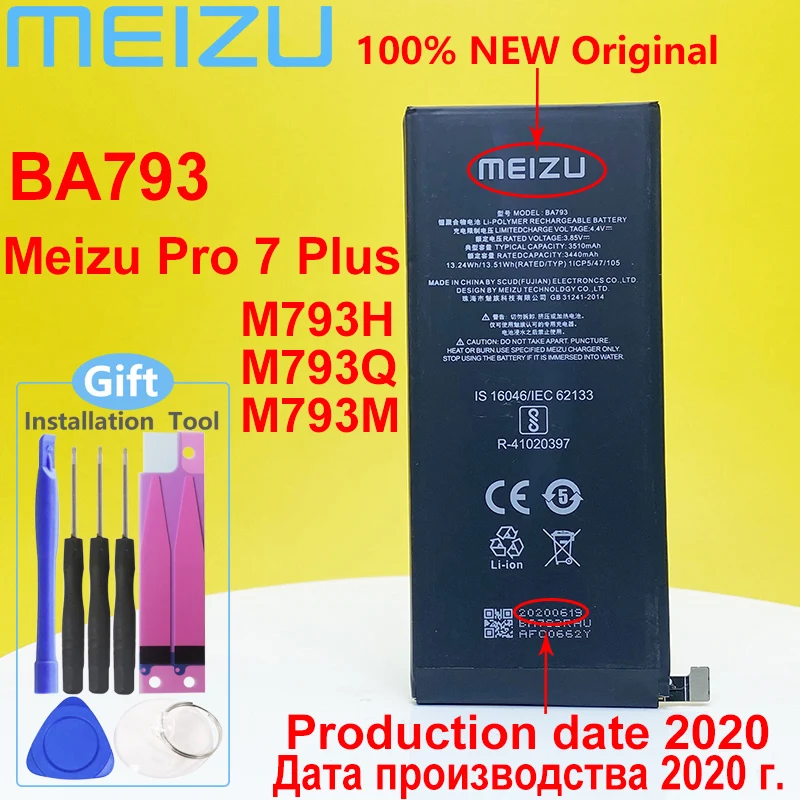 New Original Ba793 For Meizu Pro 7 Plus Battery M793h/m793m/m793q Ba792 ...