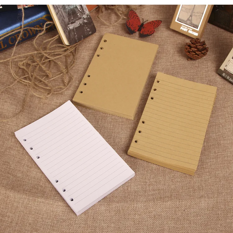 Feuillet mobile,Carnet de notes à feuilles mobiles,2022 Kraft,recharge ...