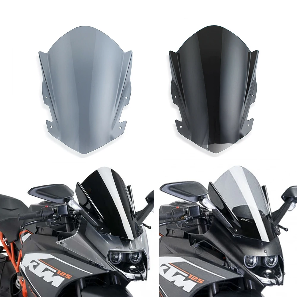 De-parabrisas-de-doble-burbuja-parabrisas-escudo-Deflector-de-viento-para-KTM-RC125-RC200-RC390 ...