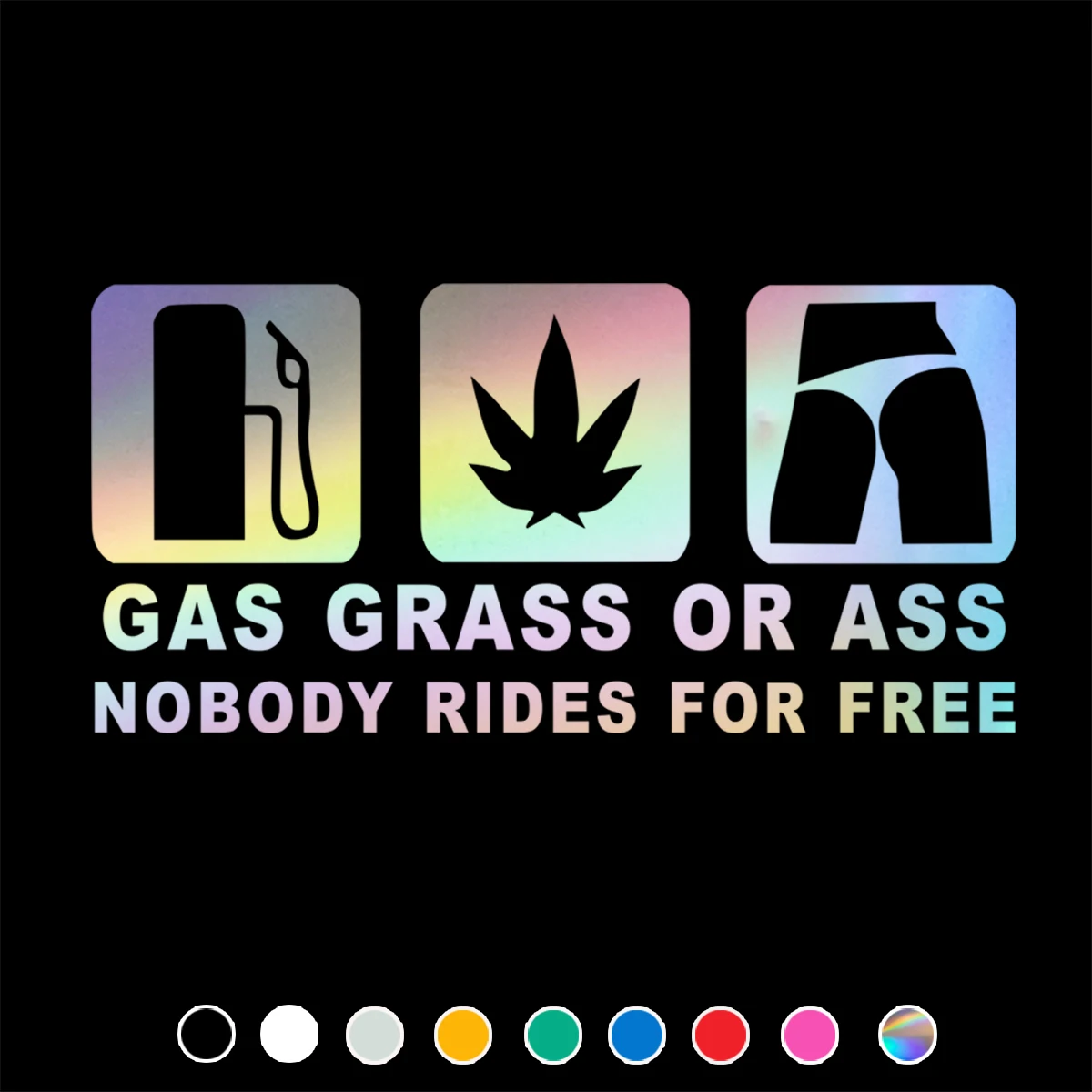 Funny-Car-Sticker-GAS-GRASS-OR-ASS-Decal-For-Cars-Motorcycle-Bumper ...