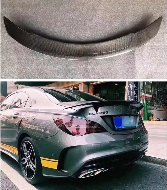 High Qualit CARBON FIBER REAR WING TRUNK LIP SPOILER FOR Benz CLA Class ...