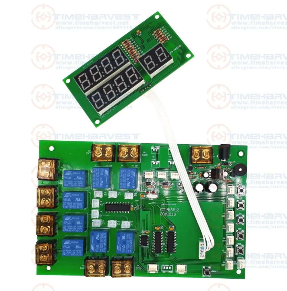 8 channels timer board Count PCB Coin operated Timer control board 1-8 ...