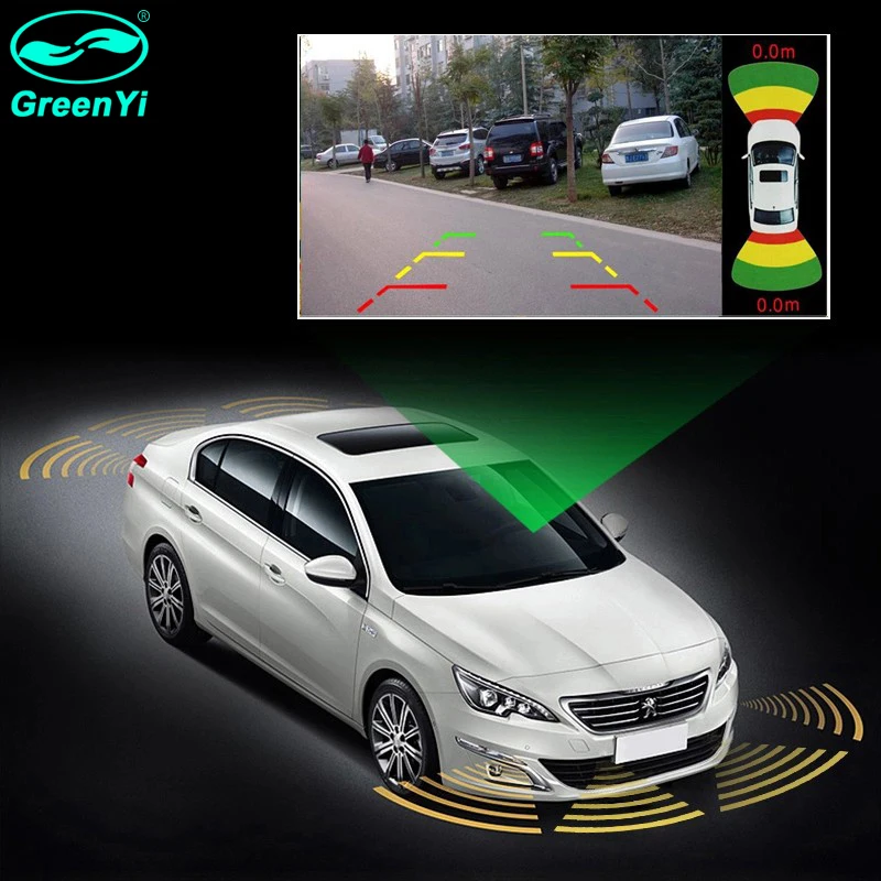 GreenYi-Car-Video-Parking-Radar-Sensor-Front-Rear-16mm-8-Flat-Sensors-2 ...